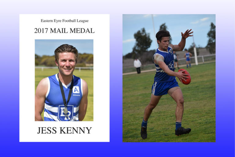Jess Kenny 2017 Mail Medal For Eastern Eyre | Eastern Eyre Ranges Club INC